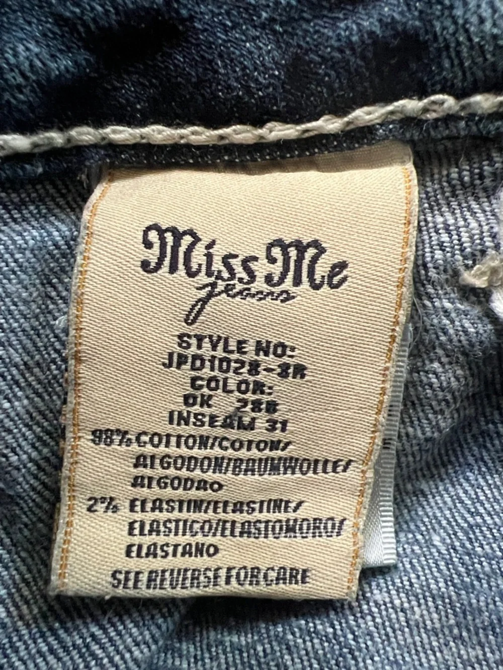 Miss Me | Jeans | Miss Me Indigo Irene Bootcut Jeans Thick White ...